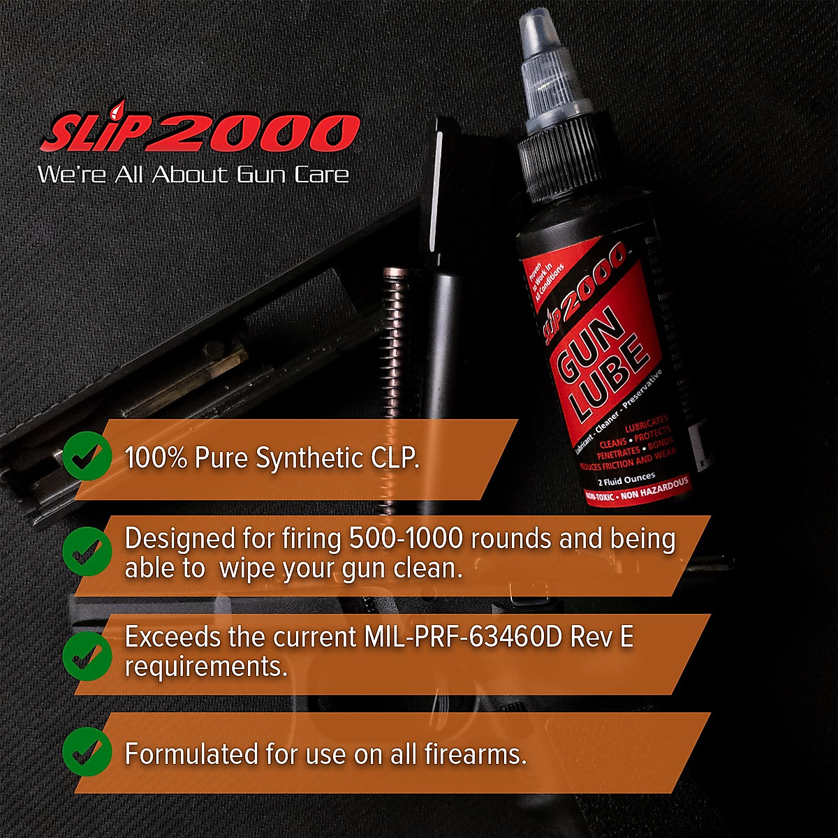 Slip 2000 Gun Lube - Buddy Pack- Penetrating Gun Lubricant Lubricating CLP Gun Cleaner - Combo Pack