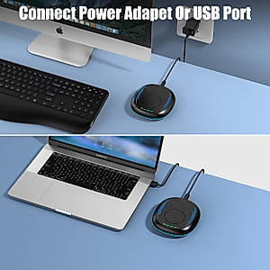VKAROOD Mouse Jiggler Undetectable Mouse Mover Device with Timer, ON/Off Switch, Breathing Light Mouse Wiggler for Prevent Computer Laptop Screen Sleep (Black)