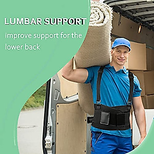 Back Brace Lumbar Back Support Belt for Women and Men , Lower Back Pain Relief Lumbar Support with Removable Suspender Straps , Lower Back Support for Heavy Lifting at Work,Moving and Warehouse Jobs 5XL(53"-65")
