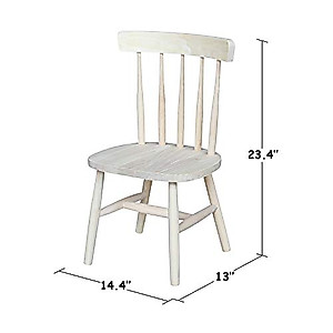 International Concepts IC Toddler's Wooden Chairs - Set of 2, Durable Solid Wood Construction, Perfect for Kids Room or Play Area, Easy to Customize and Paint - Unfinished