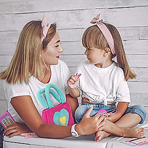 Playkidz Princess My First Purse Set - 7 Pieces Kids Play Purse and Accessories, Pretend Play Toy Set with Cool Girl Accessories, Includes Phone and Bag with Cards