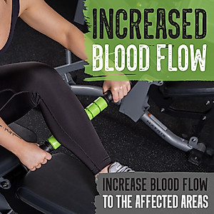 Gradient Fitness Muscle Roller Stick with Free Exercise eGuide,Body Massage Stick Tools,Muscle Roller Massager for Relief Muscle Soreness,Cramping and Tightness,Help Legs and Back Recovery,Green/Black