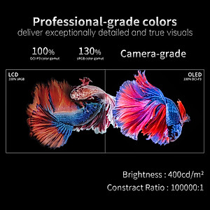 INNOCN 15.6" Portable Monitor - OLED Touch Monitor with Battery Second Touch Screen for Photo Editing with 4K, 100% DCI-P3, 100000:1, 10Bits, USB C External Monitor for Laptop,PC, Phone,Consoles