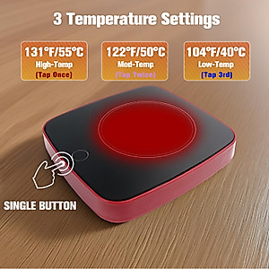 Coffee Mug Warmer - Gifts for Women - Fast Heating 16W Coffee Warmer with 3-Level Temperature Adjustment, 8H Auto Shut-Off, Small Gifts Cup Warmer Suitable for Coffee, Tea, Water, Milk, and Candle