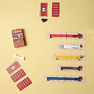 Helvetiq Winston Card Game - Build The Longest Dachshunds and Win! Strategy Game for Dog Lovers, Fun Family Game for Kids & Adults, Ages 6+, 2-6 Players, 15 Minute Playtime, Made