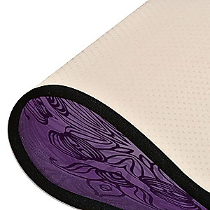 xigua Purple Mandala Area Rug - 2' x 6' Washable Runner Rugs with Rubber Backing - Non Skid Floor Carpet for Indoor Living Room Hallway Kitchen