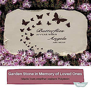 Memorial Stones for Loved Ones, Memorial Plaque for Outdoors, Memorial Garden Stones in Memory of Loved Ones, Pet Memorial Stone, Garden Remembrance Stones - 10.5 x 7 x 0.5 inches, Waterproof Resin