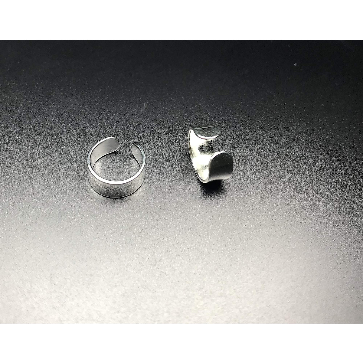 Wide Silver Ear Cuff Smooth - Sterling Silver Adjustable No Piercing Ear Cuff - Minimalist Ear Cuff