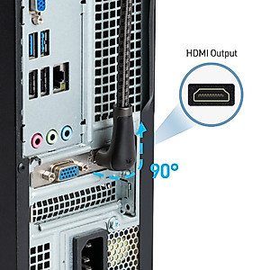 Cable Matters 48Gbps Ultra HD 8K Right Angle HDMI Cable 6.6 ft (90 Degree HDMI Cable) with 8K @120Hz, 4K @240Hz and HDR Support in Black