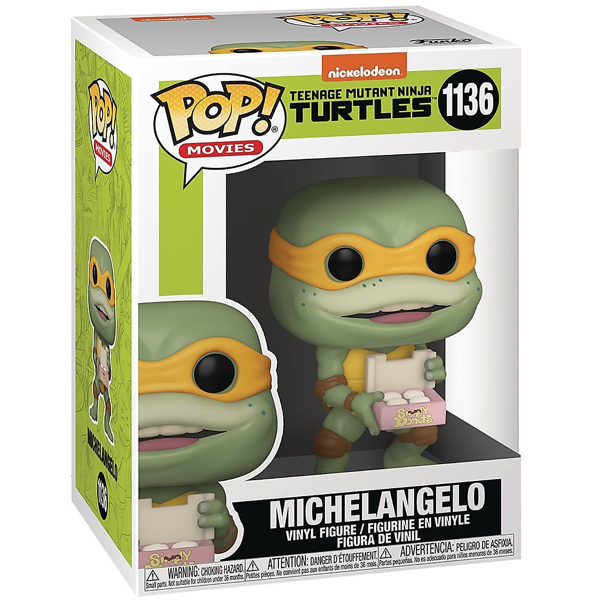 POP Teenage Mutant Ninja Turtles II: Secret of The Ooze - Michaelangelo Funko Pop! Vinyl Figure (Bundled with Compatible Pop Box Protector Case), Multicolored, 3.75 inches