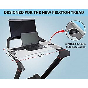 COSPARX Treadmill Tray Compatible with The New Peloton Tread - Walking Tray Holder for Laptop, Tablet, Phone - Easy Mount, Exercise Workstation for Peloton Tread (Acrylic Tray)