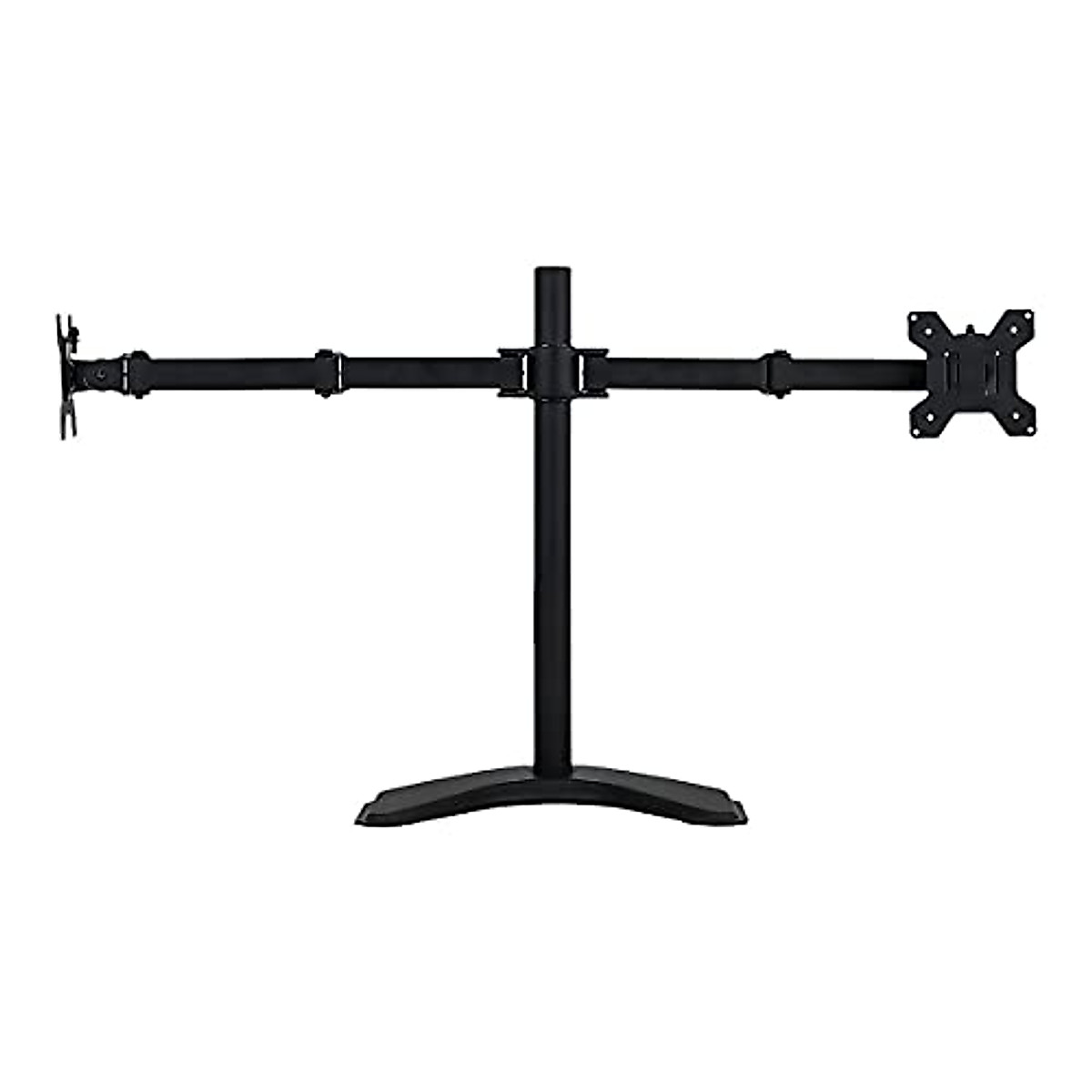 Mount-It! Dual Monitor Stand for Desk - Double Monitor Mount for 2 Screens up to 32 Inch and 17 Lbs - Free-standing Base Swivel, Tilt, Rotates 360 Adjustable Arms - VESA Compatible High Grade Steel