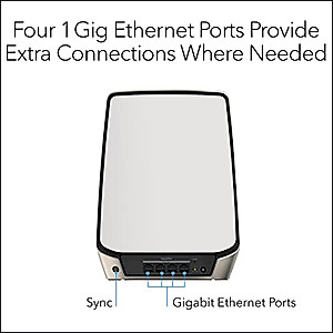 NETGEAR Orbi Tri-Band WiFi 6 Mesh Add-on Satellite (RBS860) - Works with Orbi RBR860S and RBK863S, Adds Coverage Up to 2,700 sq. ft., AX6000 (6Gbps)