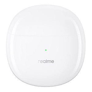 realme Buds Air 2 Earphone 25h Battery Life IPX5 Waterproof Transparency Mode Active Noise Cancellation Hi-Fi 88ms Super Low Latency Bass Boost Driver, White