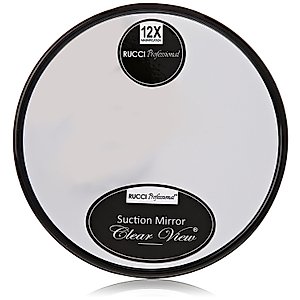 Rucci M870 Suction Cup Mirror, 12X, Black, 5-Inch Diameter