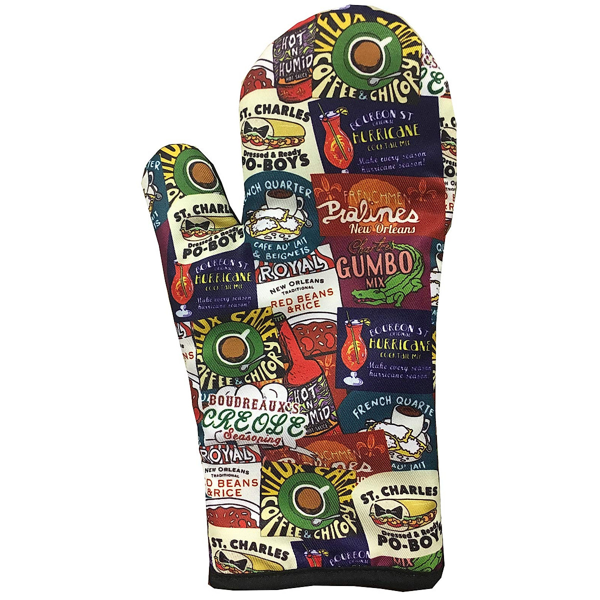Artisan Owl New Orleans Iconic Food Logos Design Oven Mitt