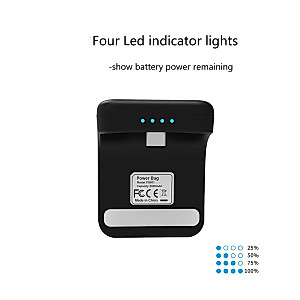 Rii Rechargeable Battery Pack 2000mAh with LED Indicator Play and Charge Kit with USB Type-C Charging Cable for PlayStation 5 PS5 DualSense Controller Black