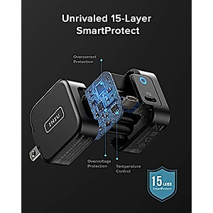 USB C Charger, INIU 20W PD3.0 Fast Charging Wall Charger with Foldable Plug, Universal USB Type C Power Adapter Block Compatible with iPhone 13 12 11 Pro XS X 8 Samsung S20 iPad Pro AirPods Google etc