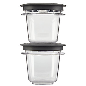 Rubbermaid Premier Easy Find Lids Food Storage Containers, 0.5 Cup, Gray, 2 Count