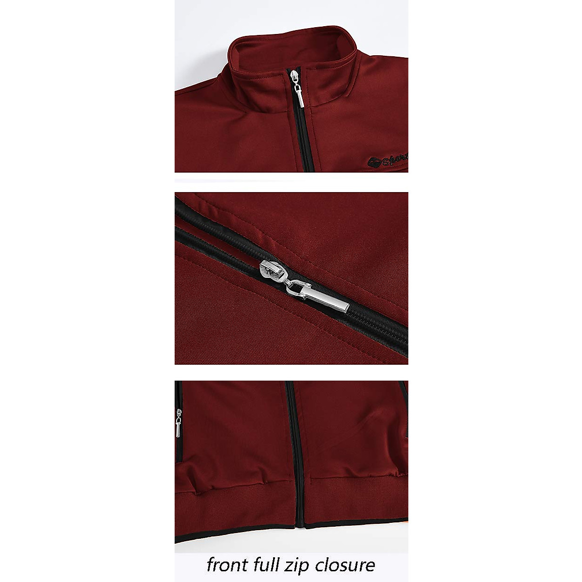 YSENTO Men's Tracksuits Sweat Track Suits Set 2 Piece Jogging Suits Warm Up Sweatsuits Outfits Red L