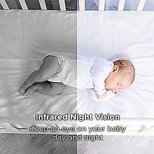 Hubble View Pro 5" Video Baby Monitor with Camera and Audio, NightVision Baby Camera Monitor Pan Tilt Zoom; 2Way Talk, Lullabies & Room Temp Monitoring, 1000ft Range, Secure Baby Monitor No WiFi