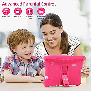 Kids Tablet for Toddlers Learning Tablet for Kids 7 inch 32GB Childrens Tablet with WiFi Dual Camera Shockproof Case Android Tablet with Parent Control Google Play Store YouTube Educational Games