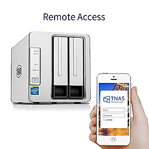 TERRAMASTER F2-221 NAS Storage 2Bay - Apollo J3355 Dual Core 2.0GHz 2GB Memory Plex Media Server Network Attached Storage, Diskless