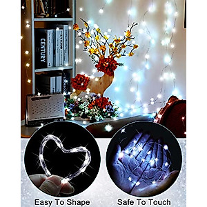 8 Pack Solar String Lights Outdoor Waterproof Each 240 Led 78ft Solar Fairy Lights Outdoor 8 Mode Led Solar Outdoor Lights Tree Lights Waterproof Copper Wire Lights for Tree Garden Yard(Cool White)