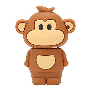 Kafuty-1 Cute USB Flash Drive, Cartoon Animal Monkey Thumb Drive, Pendrive Memory Thumb Stick, Gifts for School Students Kids Children Teacher Collegue Employees(64GB)