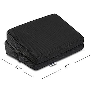 InteVision 4-in-1 Footrest for Added Height - Premium Foam Foot Cushion Works Great for Under Desk or bar - Will not Slide on Any Surface