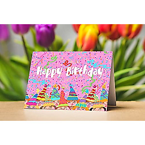 Stonehouse Collection 24 Pack Birthday Card Assortment of 5x7 Cards - Boxed Set of 24 Cards & Envelopes - Blank Birthday Cards - Great For Office Birthdays -USA Made