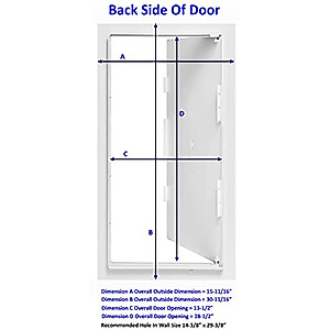 Plastic Access Panel for Drywall, Plumbing Access Door 14" x 29"