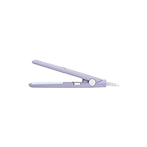 Flat Iron Mini Hair Straightener and Curler 2 in 1 for Ceramic Tourmaline Plate Beauty Heating Salon (US Plug Purple)