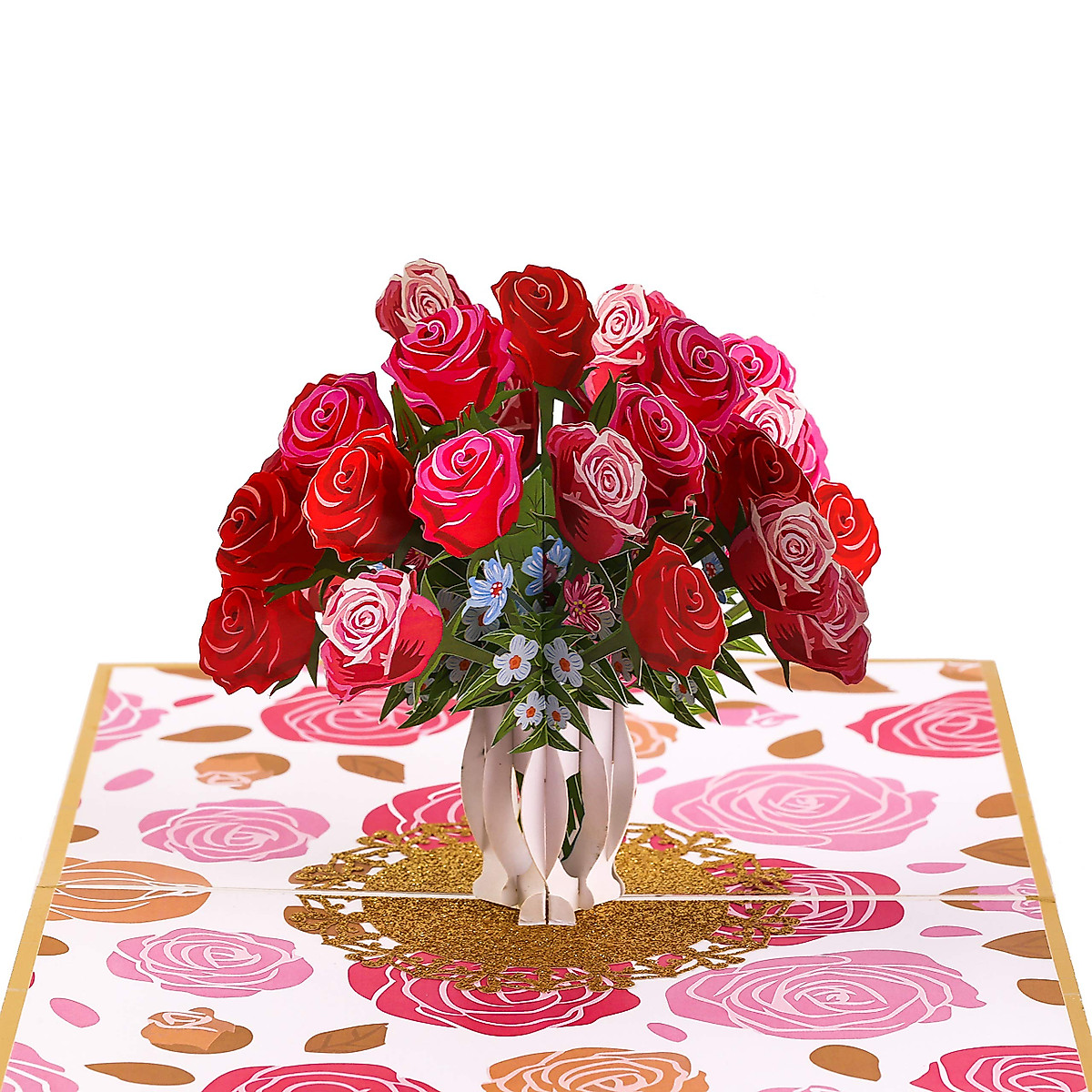 TRUANCE Pop Up Card, Greeting Card, Rose Bouquet Flowers, For Mother's Day, Fathers Days, Anniversary Card, Birthday Card, Love Card, Valentine Cards, Thank You Card, All Occasions