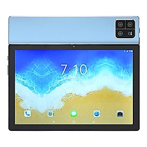 suick HD Tablet, 10.0 Inch 1920x1200 IPS US Plug 100-240V Tablet PC Octa Core Processor 8MP 16MP Dual Camera for Entertainment (Blue)