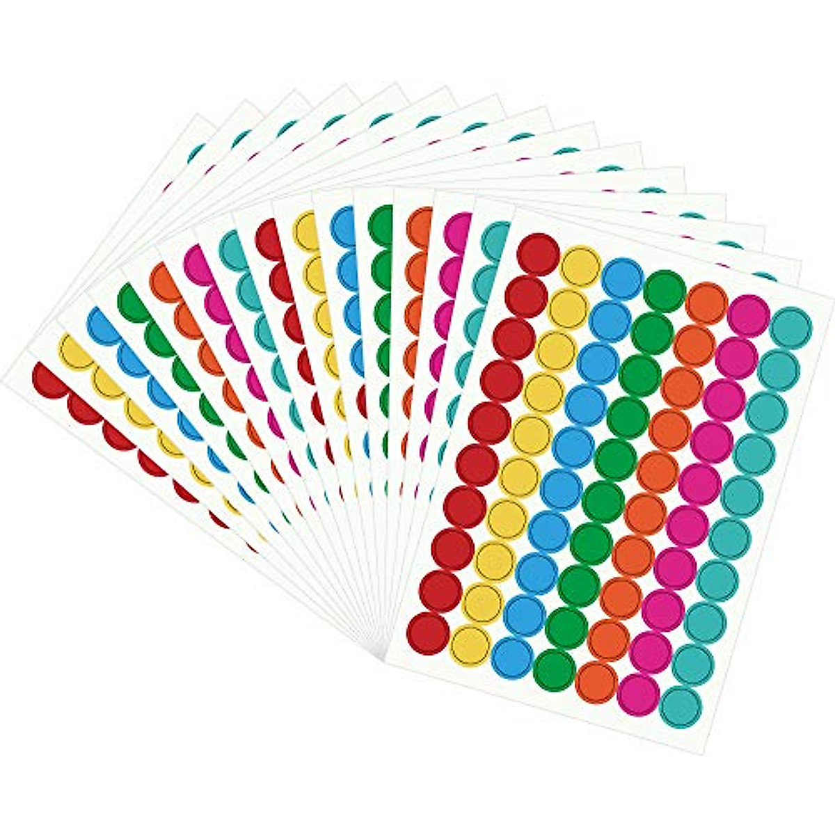 2800PCS Colorful Coding Labels for Student Sticky Color Coding Labels Permanent Small Circle Dot Stickers for Classroom Office