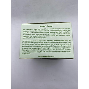 Acne Treatment Cream With Secret TEA TREE OIL Formula - Perfect For Fighting Breakouts, Spots, Cystic Acne, Acne Scar Removal - See Results in Days Without Dry Skin - by Keeva Organics (2oz)