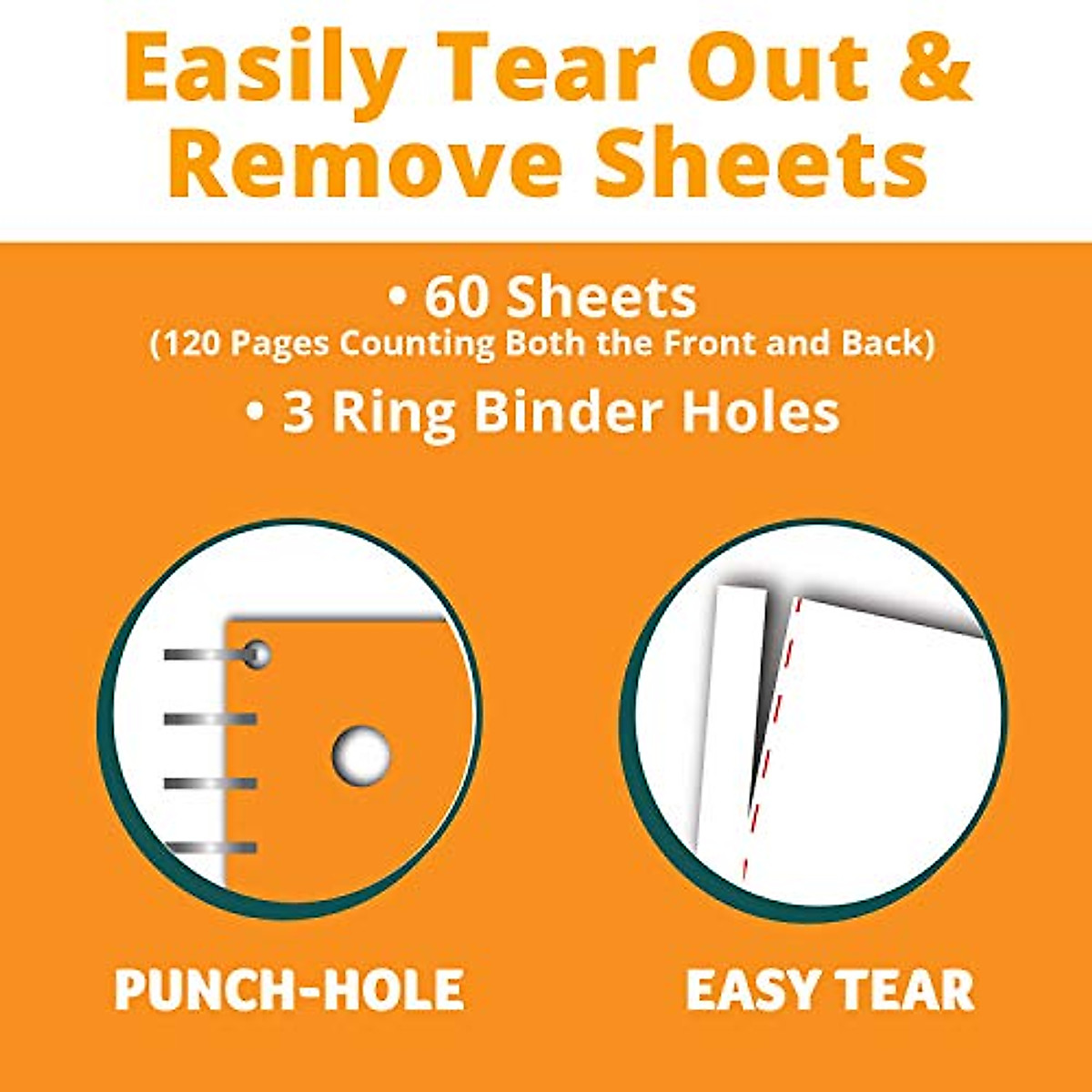 Channie's Visual Cursive Notebook 120Pages Easy to learn Practice Cursive Size 8.5” x 11”