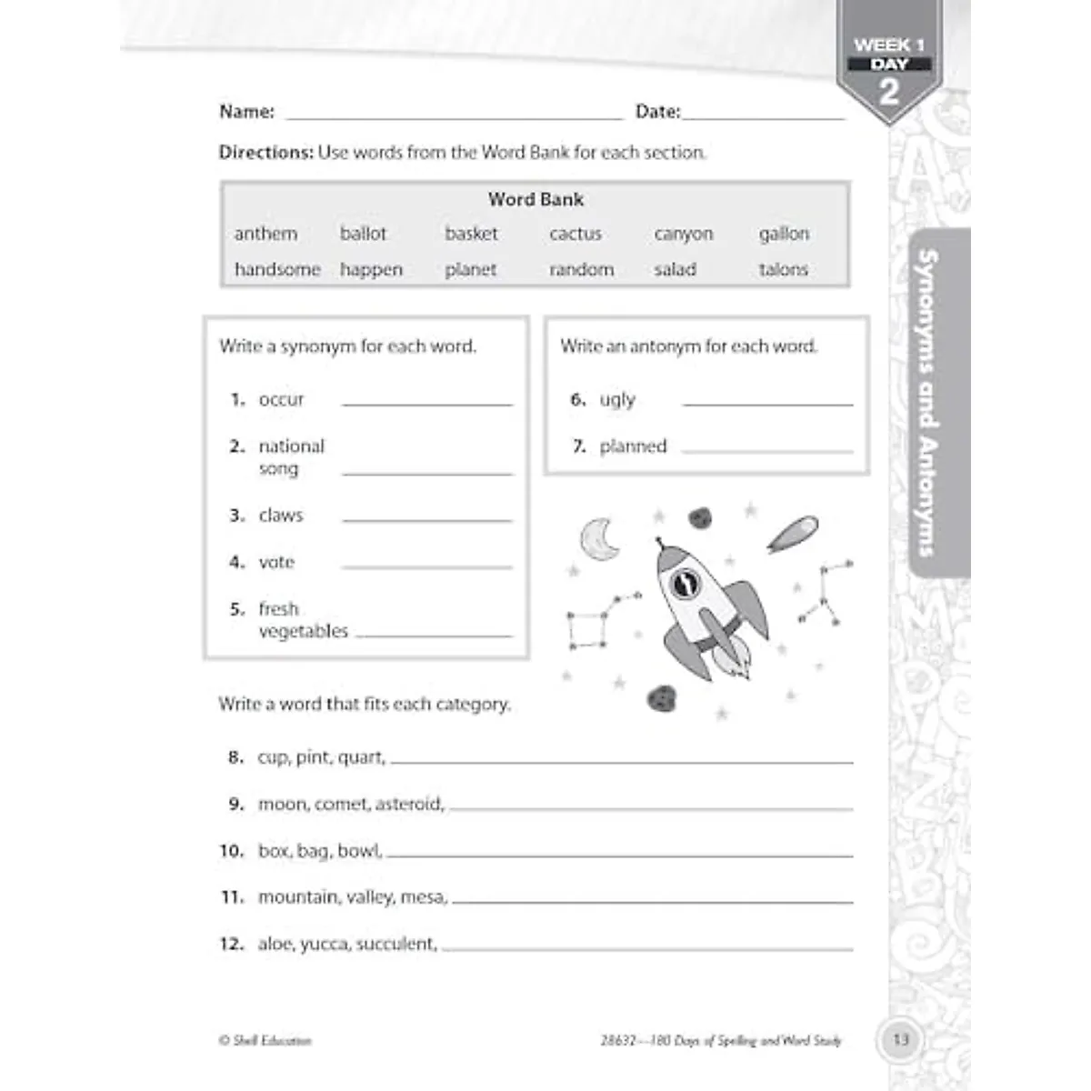 180 Days™: Reading, Vocabulary/Language for 4th Grade Practice Workbook for Classroom and Home, Cool and Fun Practice Created by Teachers (180 Days of Practice)