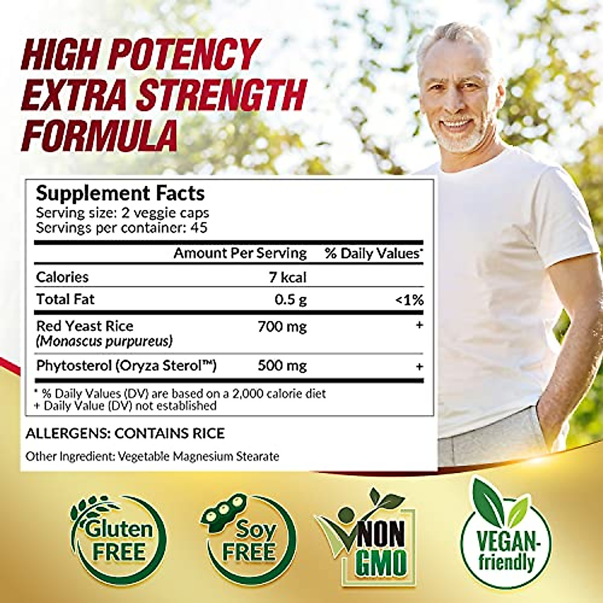 LABO Nutrition CHOLRestore – Red Yeast Rice with Phytosterol Health Supplement, Supports Healthy Cholesterol Levels, Citrinin & Aflatoxin Free, 90 Vege Capsules 3x3