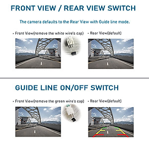 EWAY Mini Universal 360° Backup Rear Front Side View Car Camera Rotatable Mirror Flush-Mount AutoSafety Parking Reversing Cameras Metal Body
