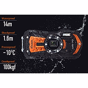 Ricoh WG-70 Black Waterproof Digital Camera 16MP