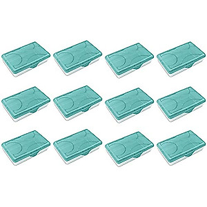 Sterilite 17296W06 Multipurpose Storage Supply Box w/Lid, Molokai Blue (6 Pack)