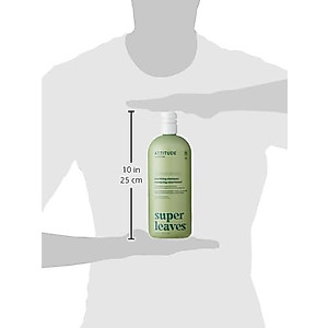 ATTITUDE Nourishing Hair Shampoo, EWG Verified, For Dry and Damaged Hair, Naturally Derived Ingredients, Vegan and Plant Based, Grapeseed Oil and Olive Leaves, 32 Fl Oz