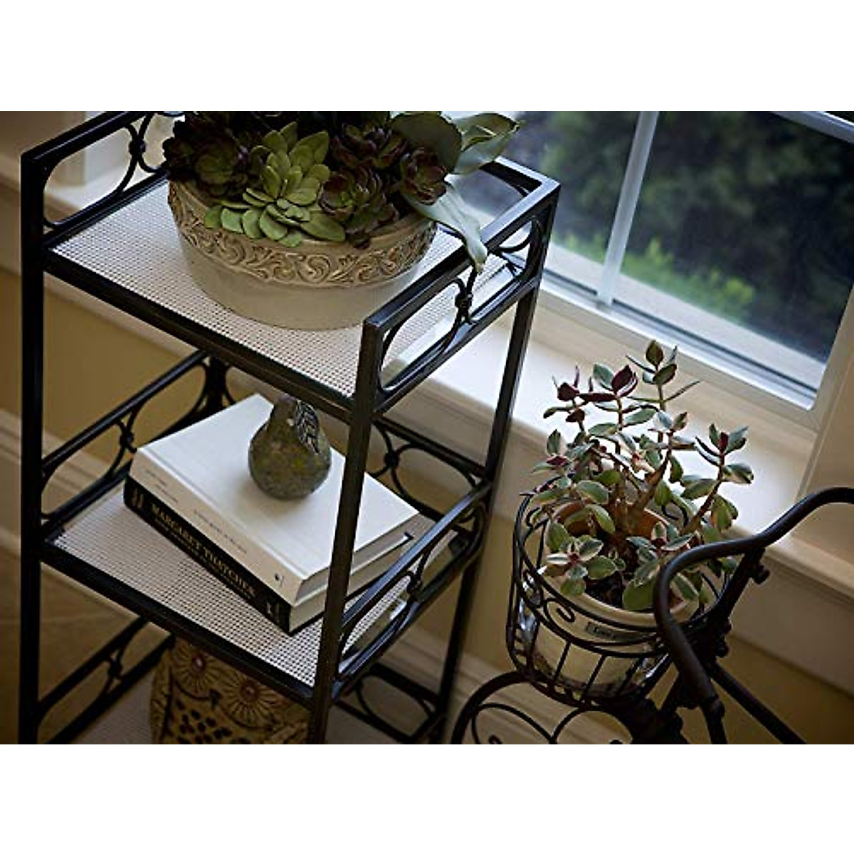 Duck 281877/1344559 Select Grip EasyLiner Non-Adhesive Shelf Liner, 20" x24' and 12" x20', 2 Rolls Total, White, 59 Sq Ft