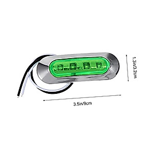 VICASKY Lights 4pcs Boat Truck Side Truck Side Marker Indicator Light Signal Turn Signal Truck Green Abs Turning Light Truck Side Light