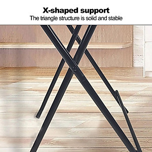 Leasote Folding Square Dining Table, 23" Black Table, Indoor/Outdoor for Small Spaces