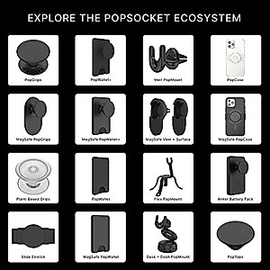 PopSockets iPhone 12 Case and iPhone 12 Pro Case for MagSafe with Repositionable Slide Pop Grip - Clear