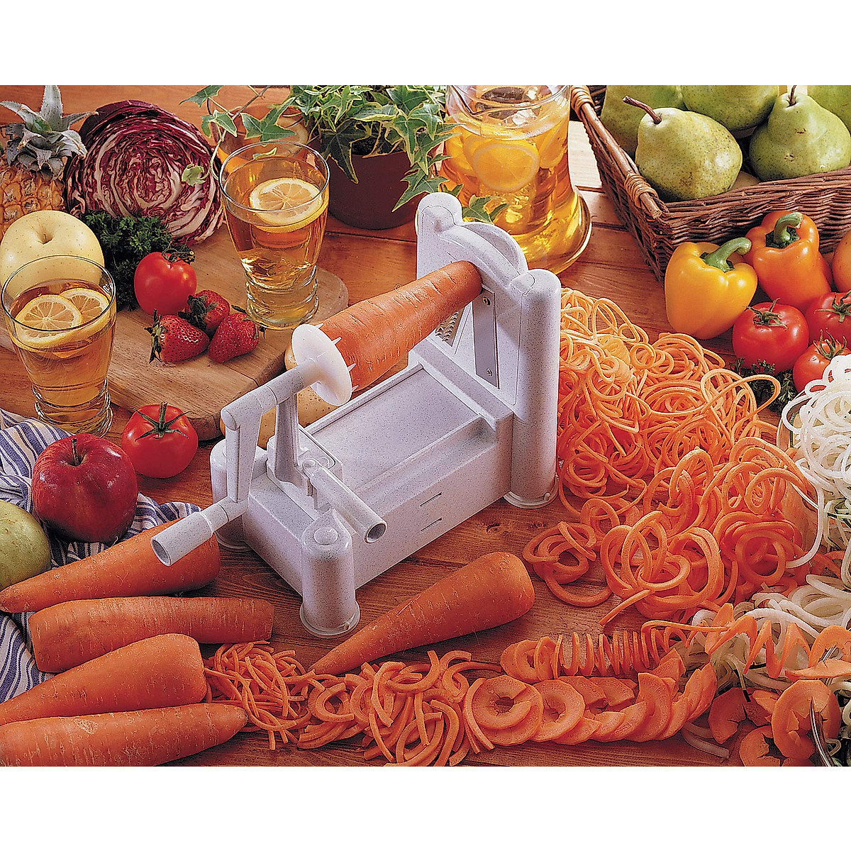 BelleVie Tri-blade Spiralizer 3 Blade Spiral Slicer"