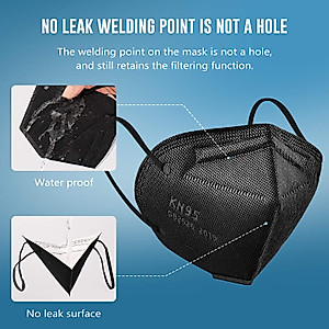 WWDOLL KN95 Face Mask 50 PCs, Multiple Colour 5 Layers KN95 Masks, Disposable Masks Respirator for Protection(Black, White, Grey, Red, Purple)